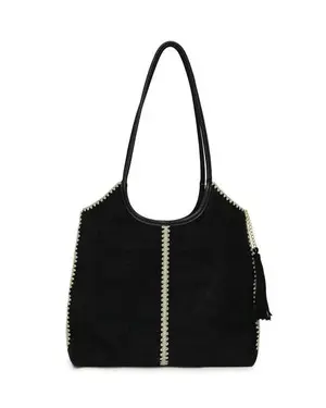 BELLE & BLOOM Back To Friends Suede Shopper - Black