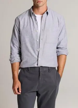Vince Cotton Oxford Button-down Shirt - Black