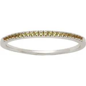 MADE BY MARY Birthstone Stacking Ring - Silver August