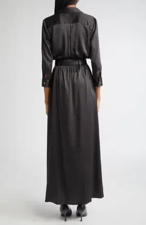 L'Agence Uriah Belted Maxi Shirtdress