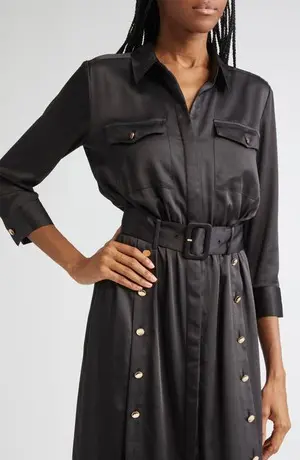 L'Agence Uriah Belted Maxi Shirtdress
