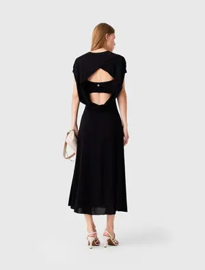Maje Cowl-back Maxi Dress