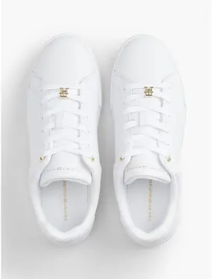 Tommy Hilfiger Metallic Accent Leather Sneaker