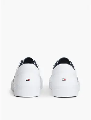 Tommy Hilfiger Signature Stripe Coated Leather Low Top Sneakers