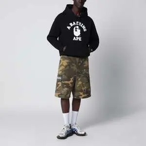 A BATHING APE Cotton Hoodie With Logo Print