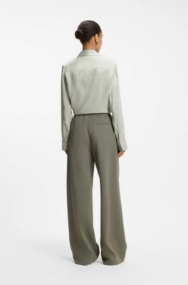 BOSS Relaxed-fit Pants In Anti-static Japanese Crepe