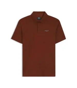 BOSS X Aston Martin Polo Shirt In Mercerized Cotton Jacquard - Brown
