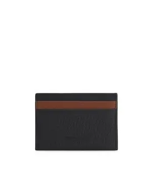 BOSS X Aston Martin Card Holder In Two-tone Leather - Black