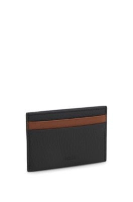 BOSS X Aston Martin Card Holder In Two-tone Leather