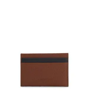 BOSS X Aston Martin Card Holder In Two-tone Leather - Brown