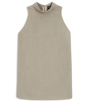BOSS Sleeveless Tailored Blouse In Stretch Virgin Wool