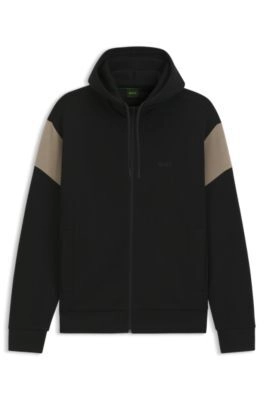 BOSS Regular-fit Zip-up Sweatshirt In Spacer Piqu