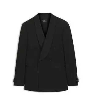 BOSS Slim-fit Blazer Crafted From Italian Virgin Wool - Black