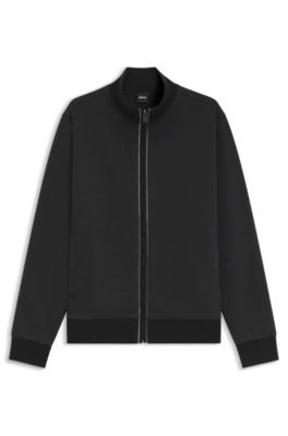 BOSS Cotton Sweatshirt With Zipper Neck