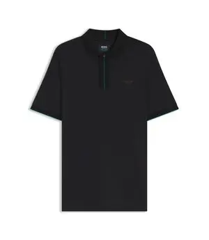 BOSS X Aston Martin Polo Shirt In Mercerized Cotton - Black
