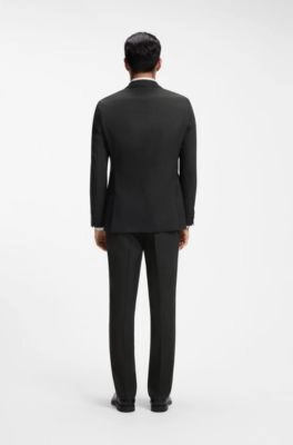 BOSS Micro-patterned Slim-fit Suit In Italian Virgin Wool