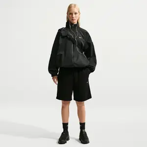 Nike Studio Fleece Medium Weight Oversized High-rise Shorts - Black