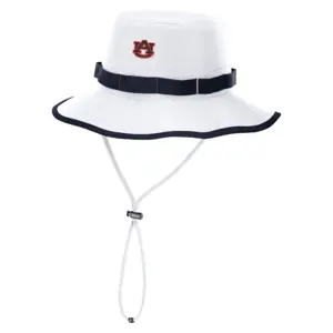 Nike Auburn Sideline Apex Boonie Dri-fit College Bucket Hat - White