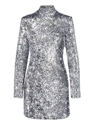 Rabanne Mini Sequins Dress - Silver