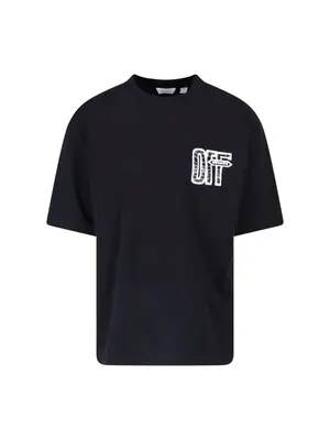Off-White T-shirt Logo "motion Arrow Skate - Black