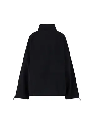 Miu Miu Fleece Logo Half-zip Sweatshirt
