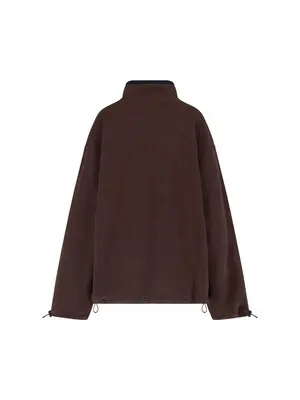 Miu Miu Fleece Logo Sweatshirt - Brown