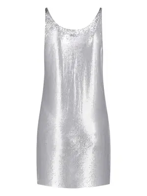 Rabanne Metallic Knit Mini Dress