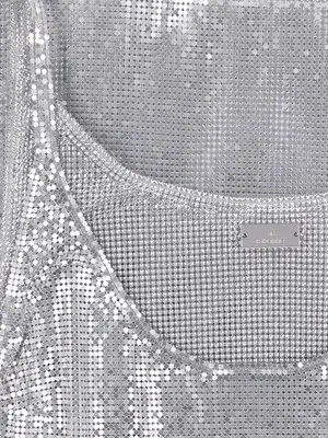 Rabanne Metallic Knit Mini Dress