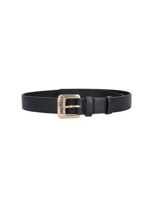 Miu Miu Lambskin Belt - Black
