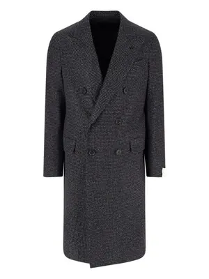 Caruso Double-breasted Cashmere Coat - Gray