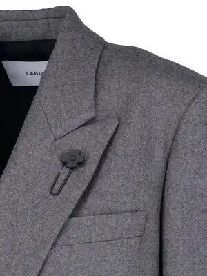 LARDINI Double-breasted Cashmere Coat - Gray