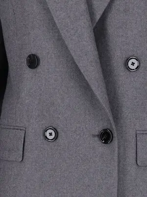 LARDINI Double-breasted Cashmere Coat - Gray
