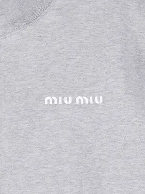 Miu Miu Cotton Zip Sweatshirt