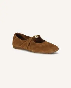 Loewe Suede Goatskin Pebble Soft Ballerinas