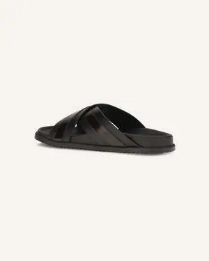 Dolce & Gabbana Smooth Calf Leather Slide Sandals