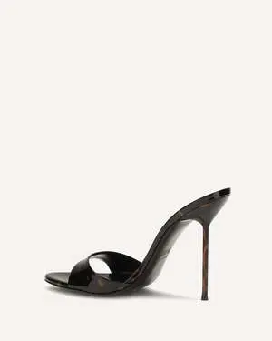 Paris Texas Lidia Patent Leather Mules - Black
