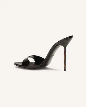 Paris Texas Lidia Patent Leather Mules - Black