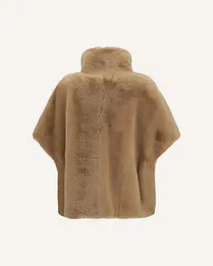 Pinko Faux Fur Jacket With Buckle Detail