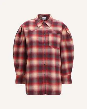 Ganni Checks Shirts For Women