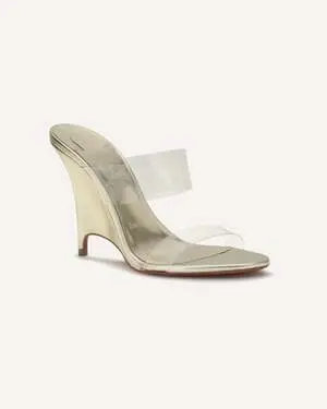 CHRISTIAN LOUBOUTIN Solo Zee Mules - Gold