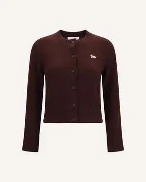 Maison Kitsuné Baby Fox Fitted Lambswool Cardigan