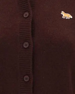Maison Kitsuné Baby Fox Fitted Lambswool Cardigan
