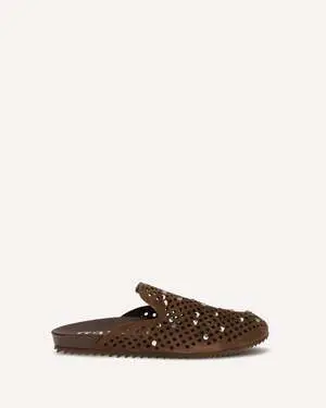PEDRO GARCIA Braidy Mules Shoes - Brown