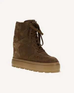 Casadei Lace-up Wedge Sneakers
