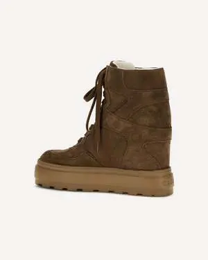 Casadei Lace-up Wedge Sneakers
