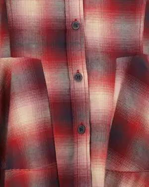 GANNI Peplum Flannel Shirt