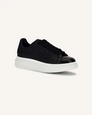 Alexander McQueen Oversized Sneakers In Leather - Blue