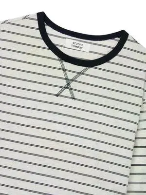 STUDIO TOMBOY Long-sleeve Horizontal-striped T-shirt