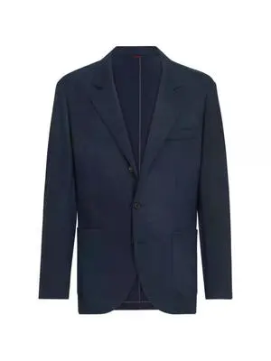 Brunello Cucinelli Cashmere Jersey Blazer With Patch Pockets