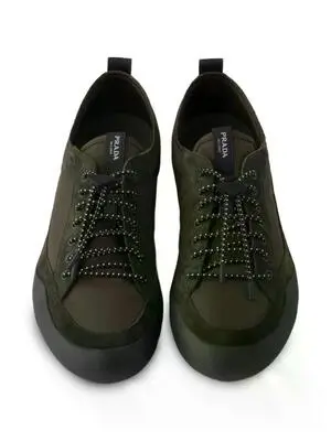 Prada Speedrock Re-nylon And Suede Sneakers